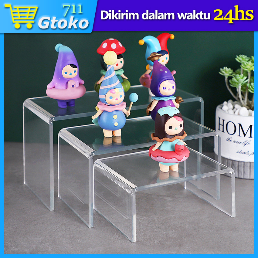 Jual Akrilik Balok U Meja Tempat Pajangan Sepatu Action Figure Stage ...