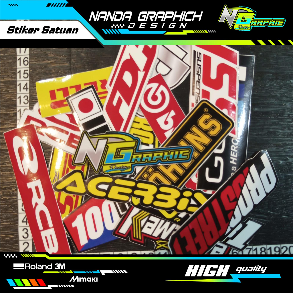 Jual Stiker Satuan Sponsor Racing Stiker Balap Stiker Helm Stiker Untuk ...