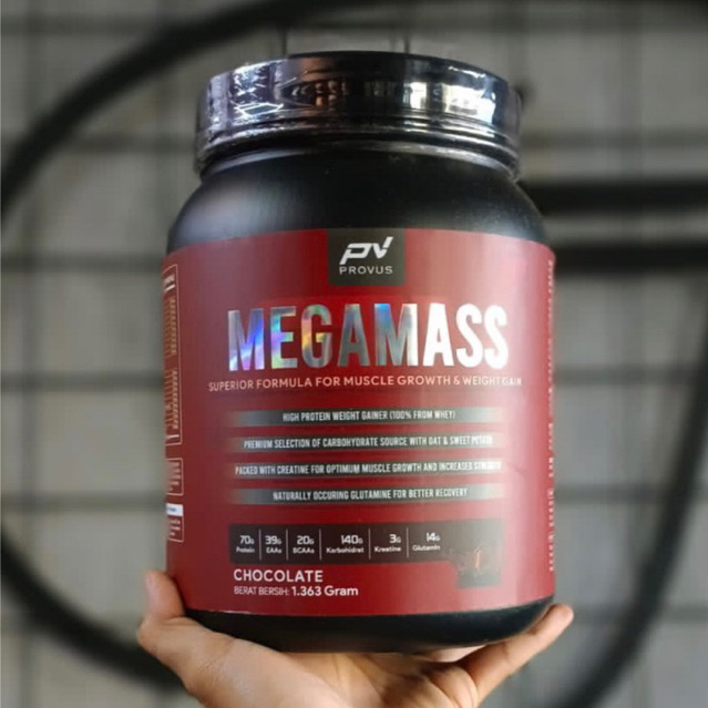 Jual PROVUS MEGA MASS Megamass Gainer 3 lbs 3lb SUSU PENAMBAH BERAT ...