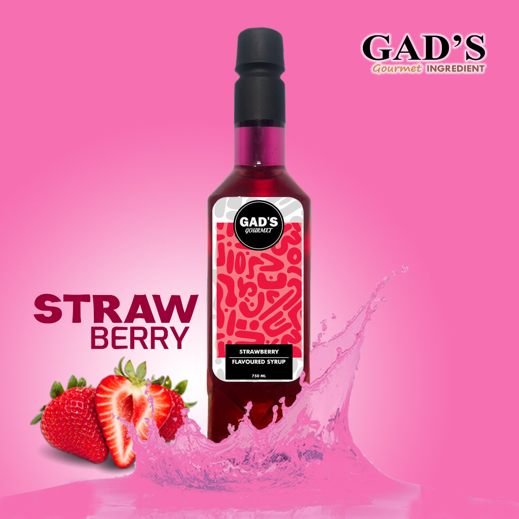 Jual Sirup Strawberry Gads Gourmet Syrup 750 ml | Shopee Indonesia