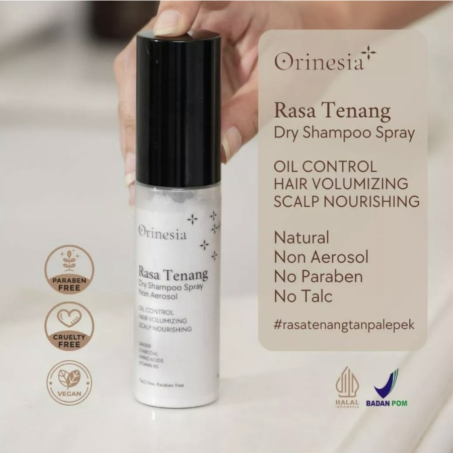 Jual Dry Shampoo - Orinesia Non Aerosol Hair Powder Travel size Shampoo ...