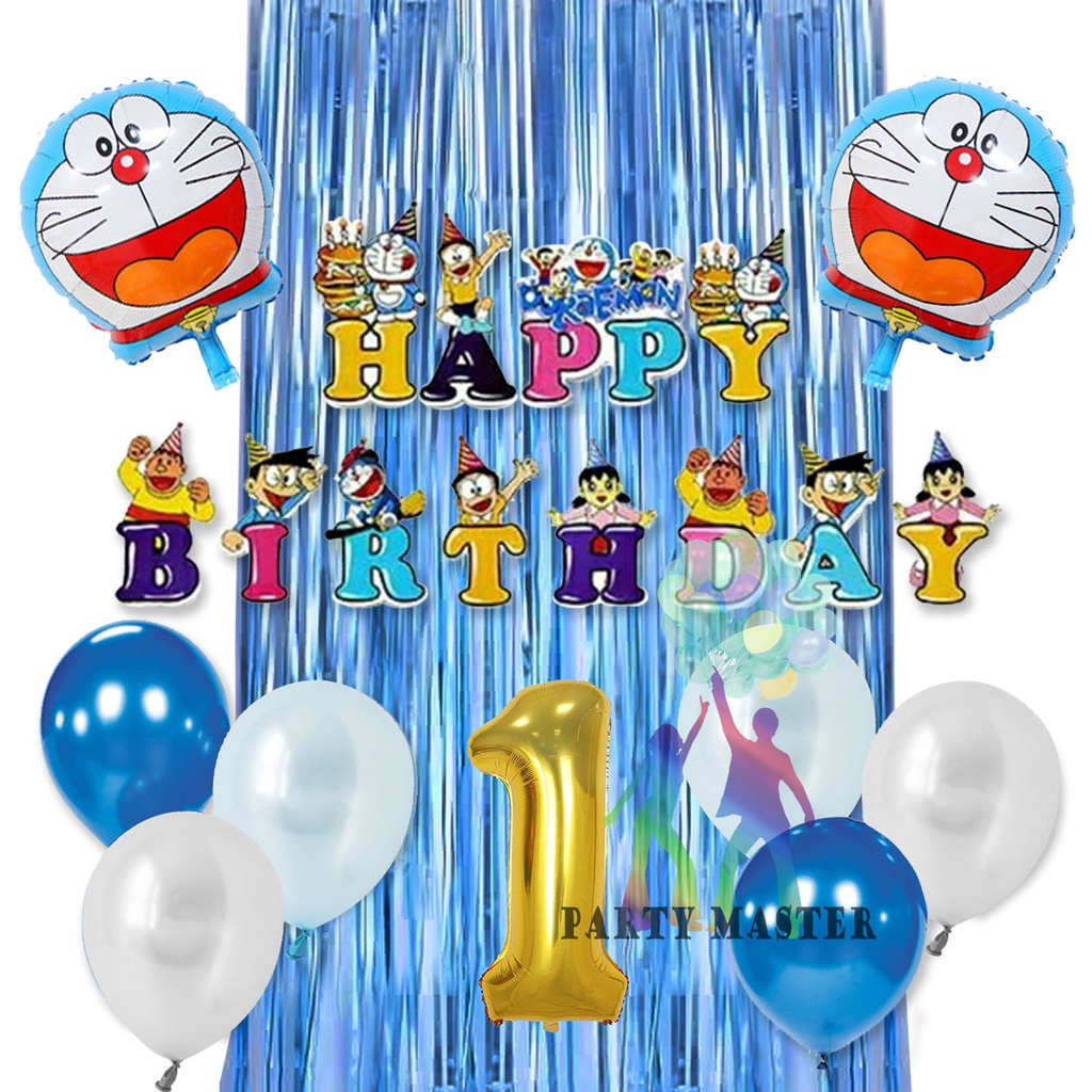 Jual PAKET TIRAI & BALON KARAKTER ANAK COWOK SIMPLE SET/BALON FOIL ...