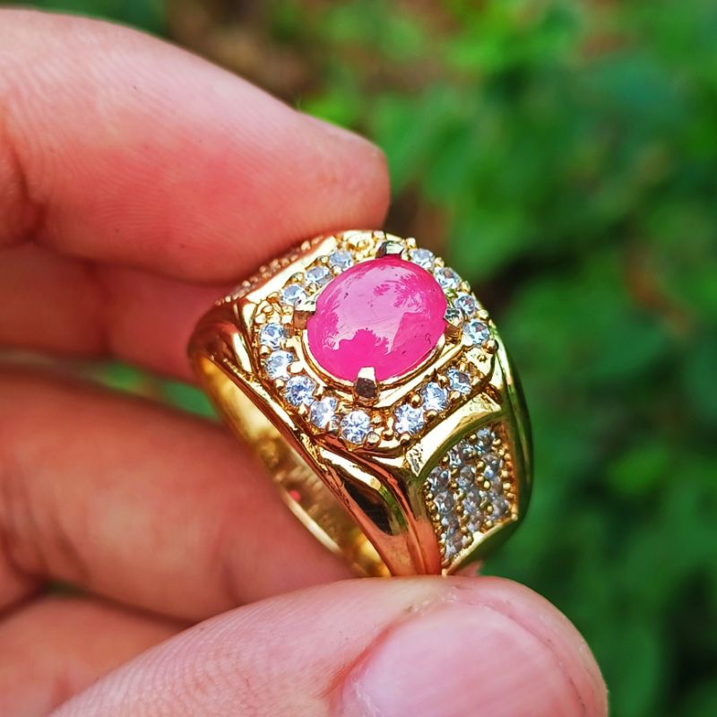 Jual Cincin batu Ruby Burma Natural | Shopee Indonesia