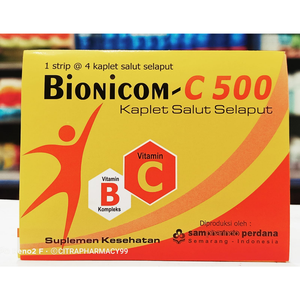 Jual Bionicom 𝐂 𝟓𝟎𝟎 𝟏 𝐒𝐓𝐑𝐈𝐏 𝐈𝐒𝐈 𝟒 𝐊𝐀𝐏𝐋𝐄𝐓 - Memelihara Kesehatan Tubuh ...