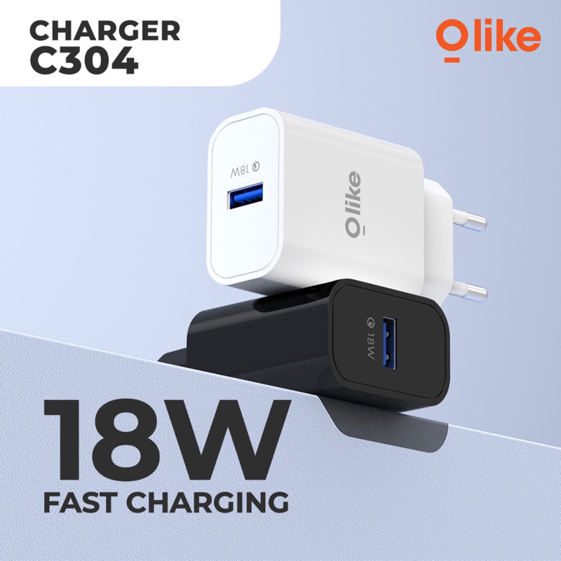 Jual OLIKE C304 KEPALA CHARGER USB ADAPTER FAST QUICK CHARGER QC3.0 18W ...