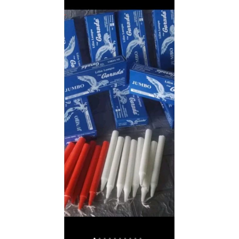 Jual Lilin lampu merek garuda per pak isi 10 ukuran 15x1,5cm | Shopee ...