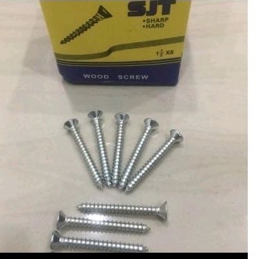 Jual SJT skruo kayu bunga 1-1/2×8 sekrup baut cacing wood screw 1.1/2×8 ...
