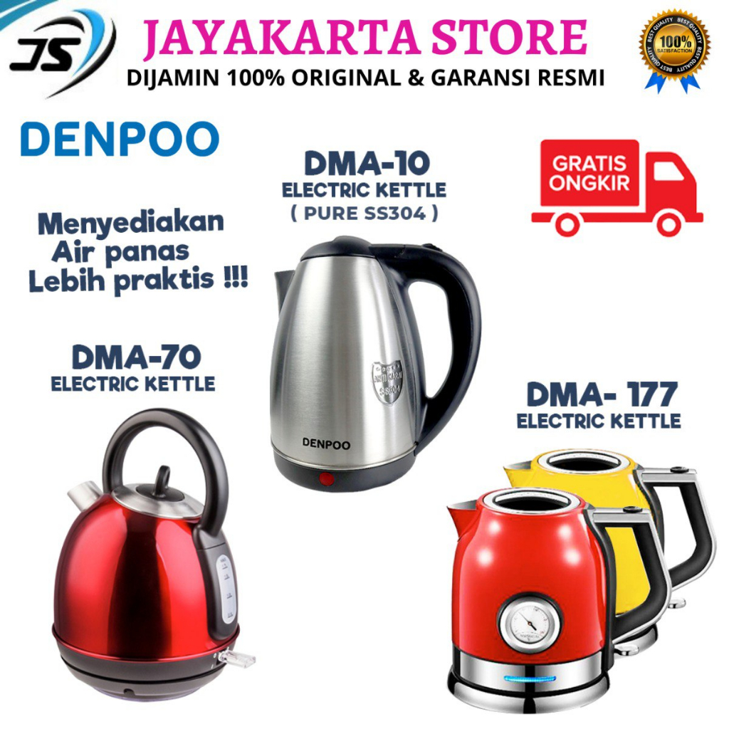 Jual DENPOO KETTLE LISTRIK PEMANAS AIR CEPAT DAN SUPER HEMAT LISTRIK ...