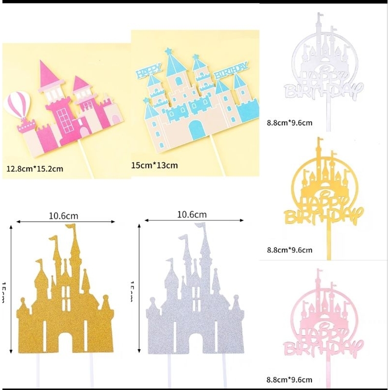 Jual topper istana/ castel /istana /topper kue/ princess/ elsa/ frozen ...