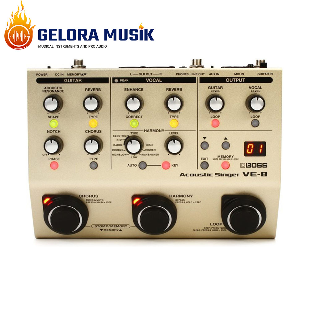 Jual Multi Efek Pedal Gitar Boss VE-8 Acoustic Singer Processor ...