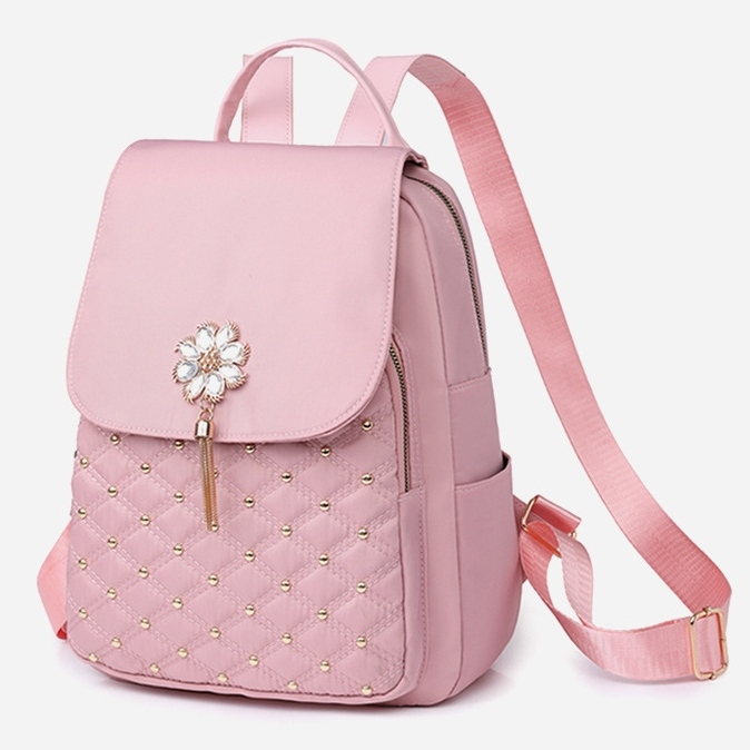 Jual TAS RANSEL WANITA KOREA ANTI AIR PINK LUCU ZARAE TA882P3 GENDONG ...