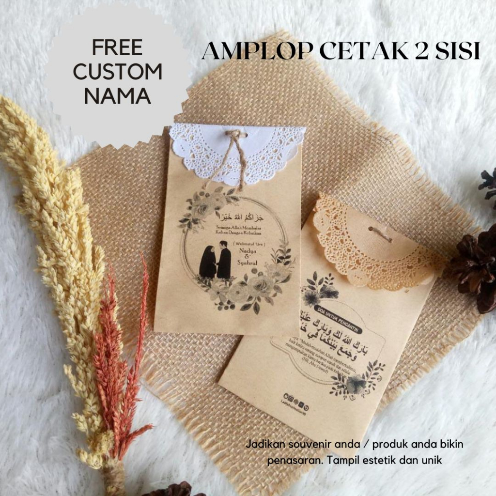 Jual Custom Amplop souvenir/ amplop kertas samson / amplop coklat ...