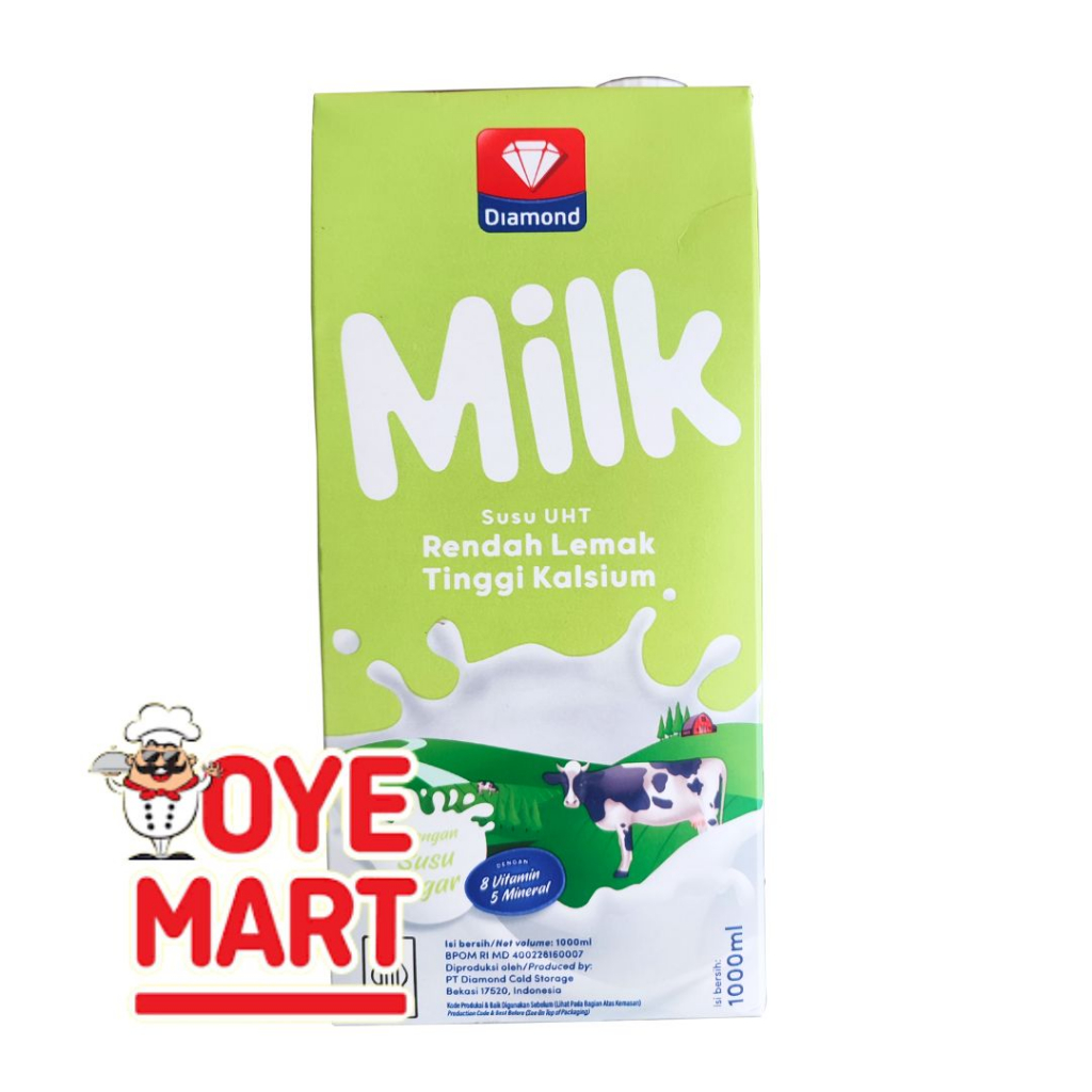 Jual SUSU UHT DIAMOND LOW FAT 1LITER | Shopee Indonesia