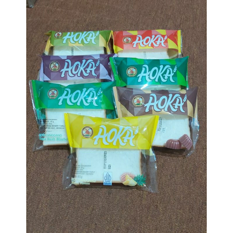 Jual 1 DUS AOKA ROTI PANGGANG / ROTI GULUNG ALL VARIAN RASA | Shopee ...