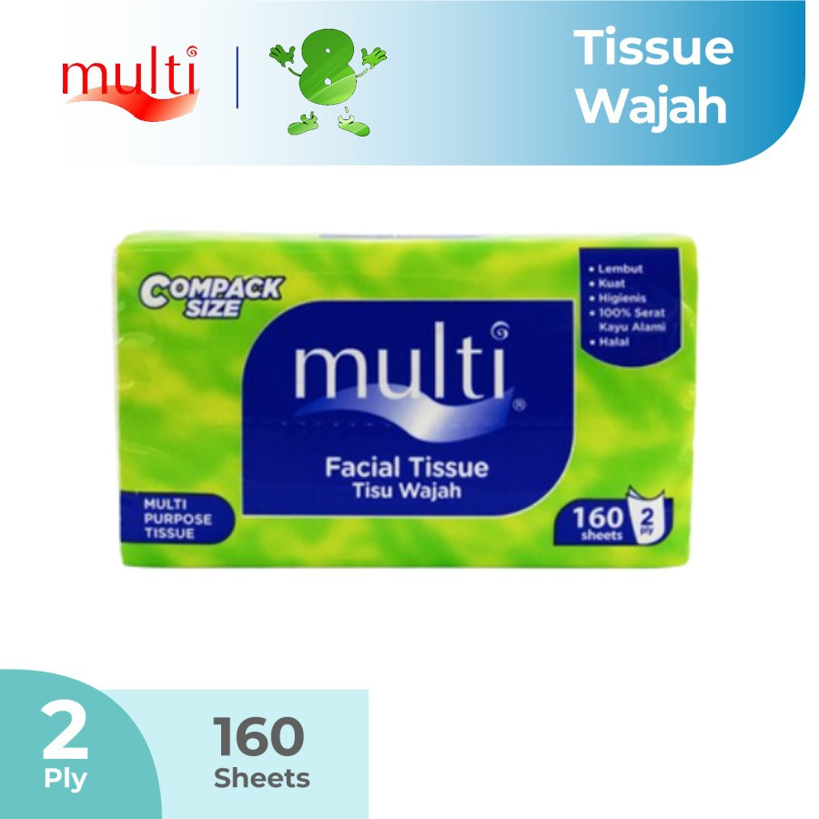 Jual Tissue Multi Facial Soft Pack Tisu Wajah [160 Sheets-2 Ply] MP 11 ...