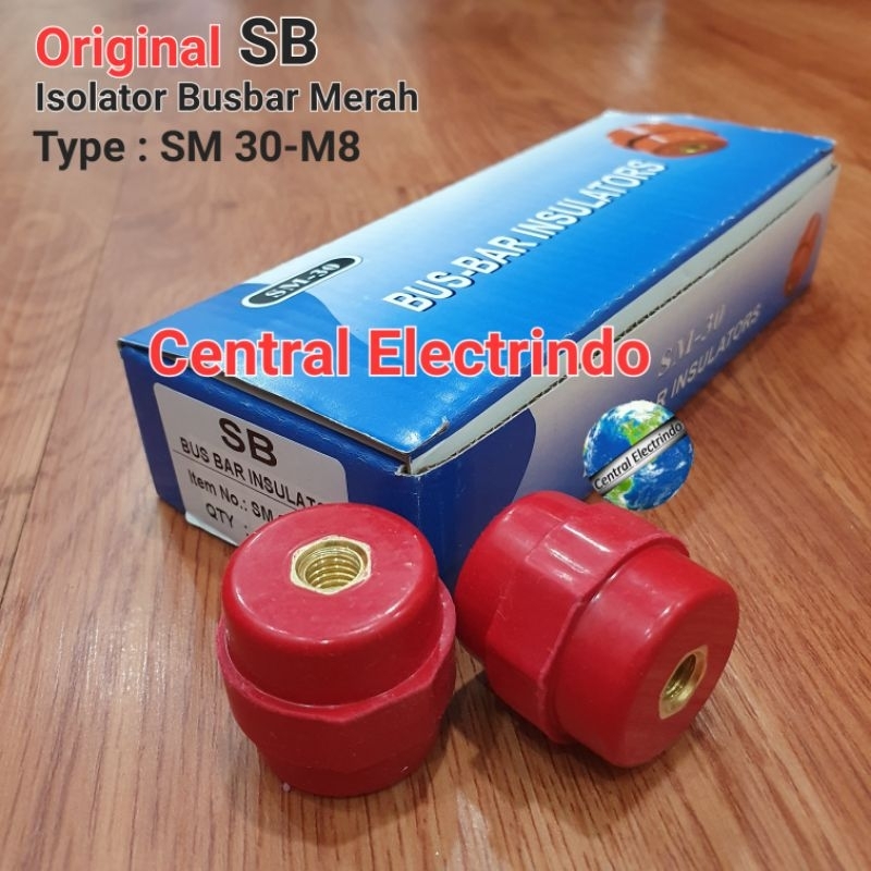Jual (Grosir/10pcs) Isolator Busbar SB SM 30-M8 Merah | Shopee Indonesia