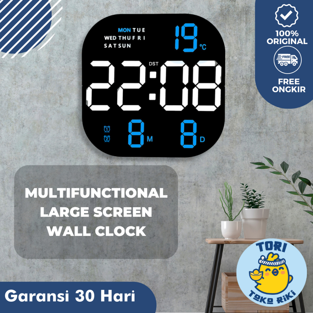 Jual Jam Dinding LED Besar Timer Countdown Digital LED Free Multifungsi ...