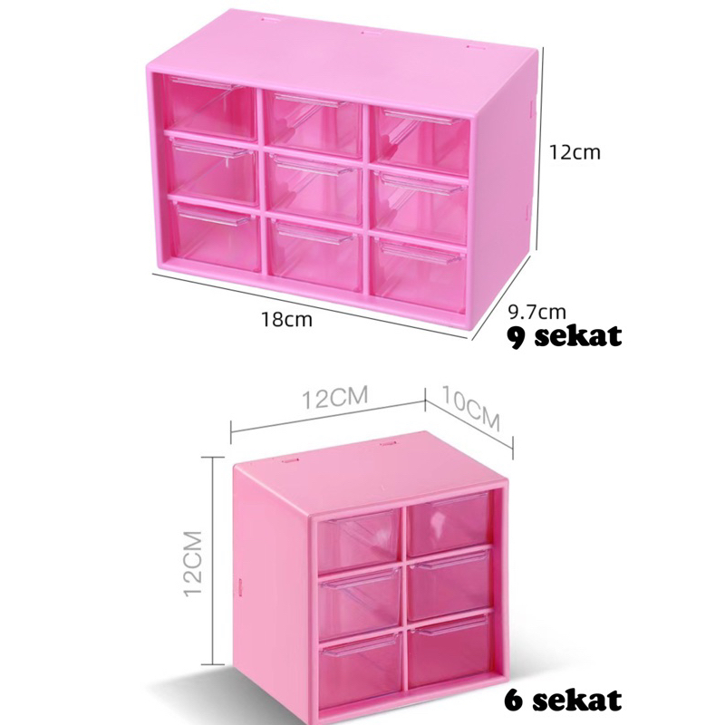 Jual KOTAK LACI SERBAGUNA/ KOTAK AKSESORIS MINI 9 SEKAT KOTAK / KOTAK ...