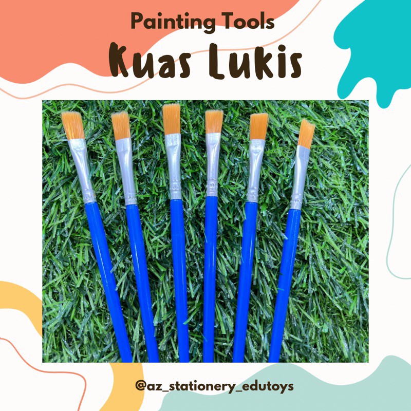 Jual Kuas Lukis Cat Air / Kuas Lukis Pipih / Kuas Lukis Lancip | Shopee ...