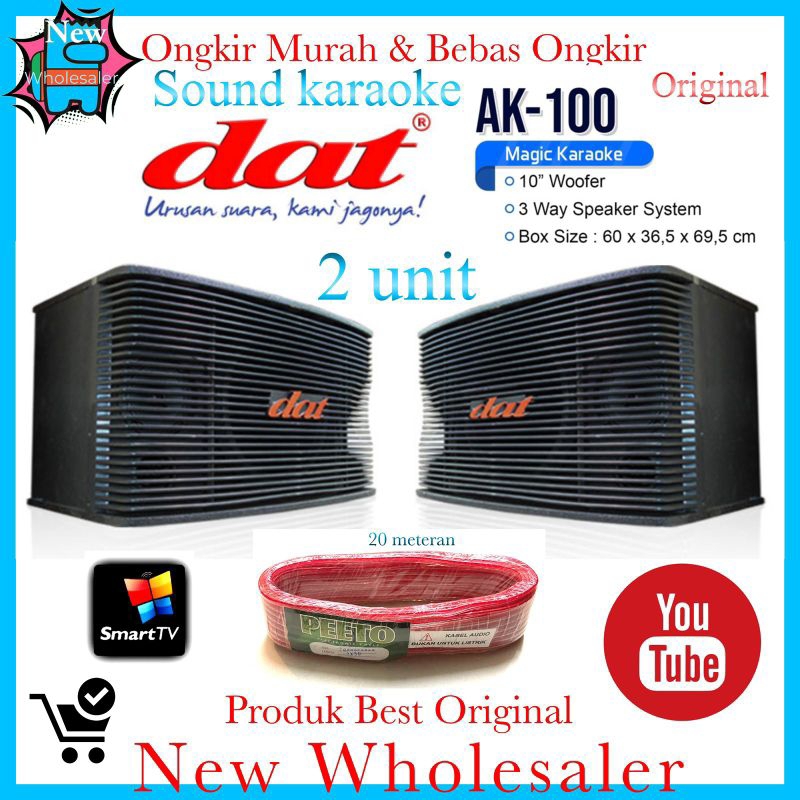 Jual speaker 10 inch Dat karaoke AK100 pasif Sound Audio Original garansi resmi Ak 100 | Shopee ...