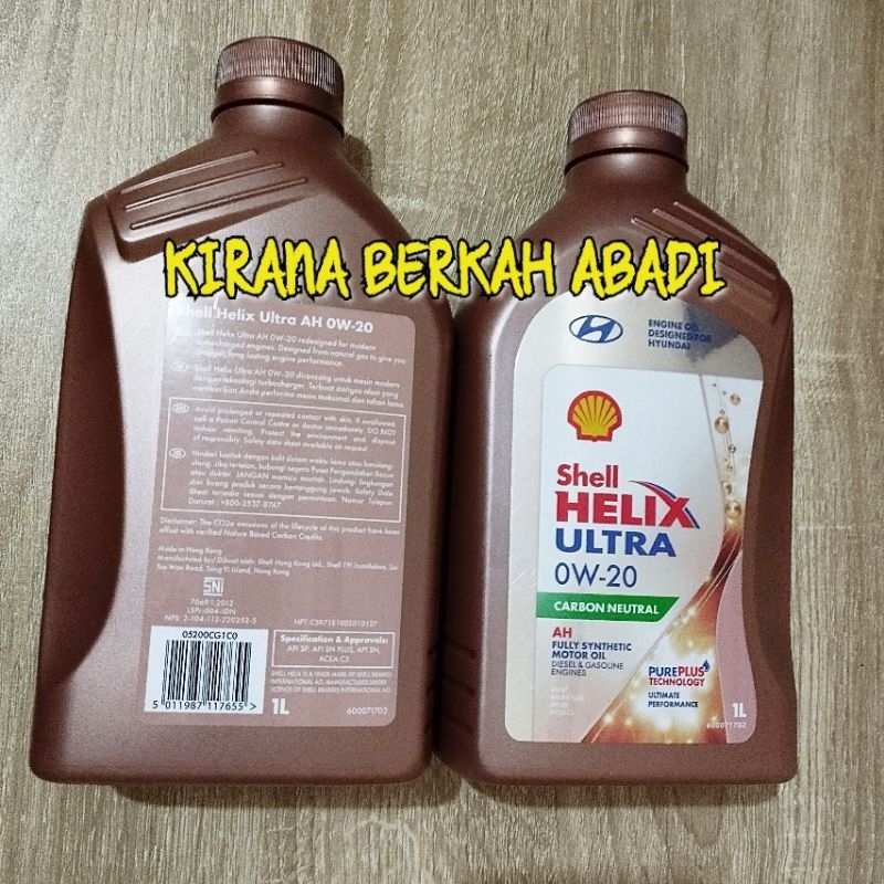 Jual SHELL ULTRA 0W20 HYUNDAI DIESEL & BENSIN KEMASAN 1 LITER | Shopee ...
