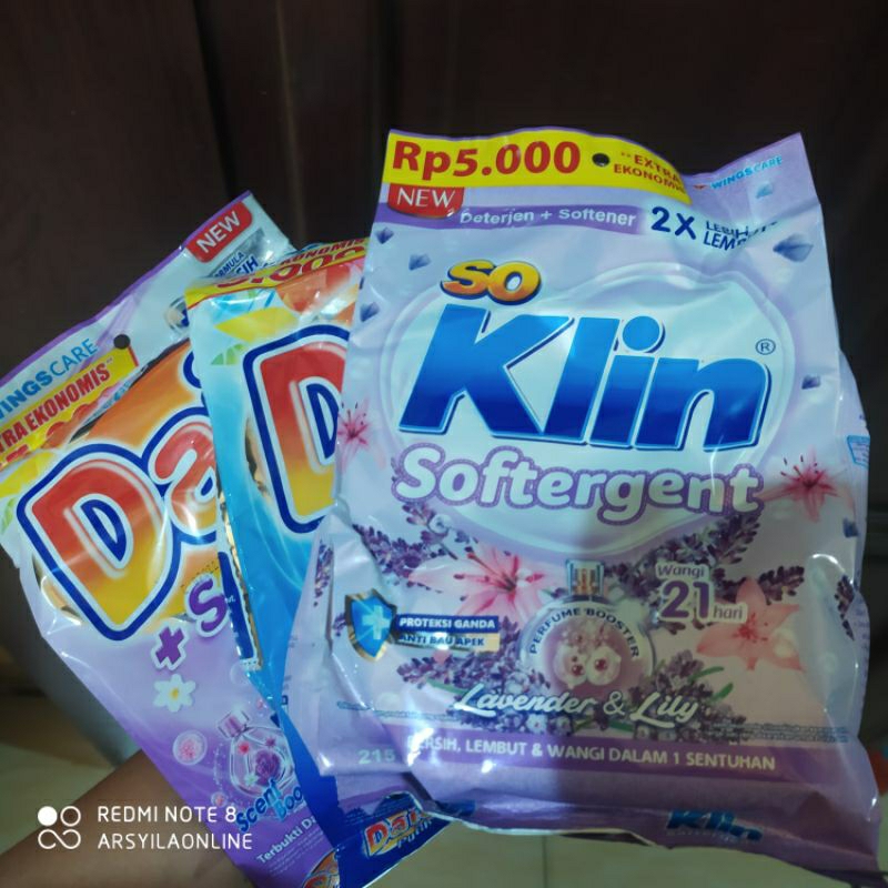 Jual Detergen bubuk ekonomis 5000an Soklin|Daia 1paket isi 2 | Shopee ...