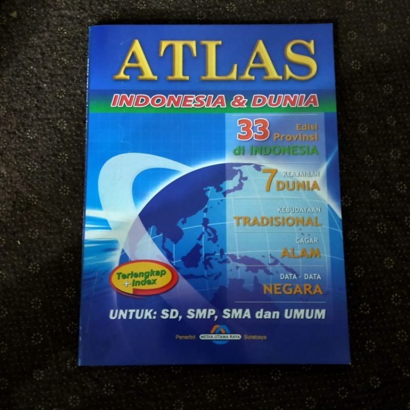 Jual ORIGINAL BUKU PETA ATLAS INDONESIA DAN DUNIA 33 PROVINSI UNTUK SD ...