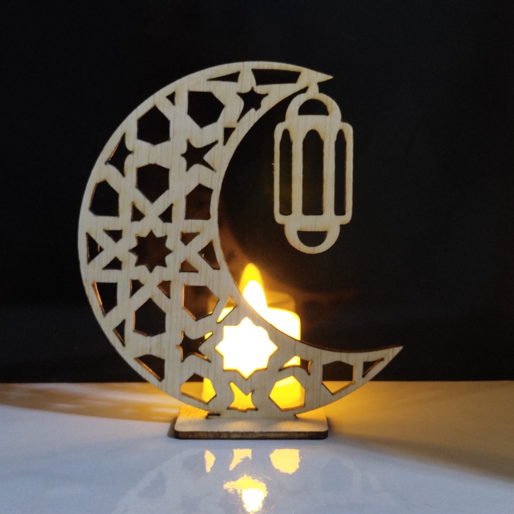Jual Lampu hias ramadhan lebaran idul fitri ornament bulan sabit ...