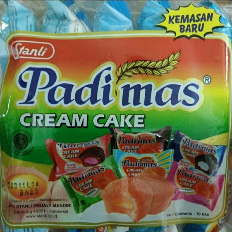 Jual bolu padimas cream cake isi 10 bks | padi mas | Shopee Indonesia