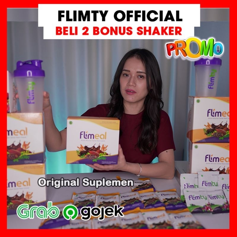 Jual Flimeal Meal Replacement Flimty 12 sachet 12sachet BONUS Shaker ...