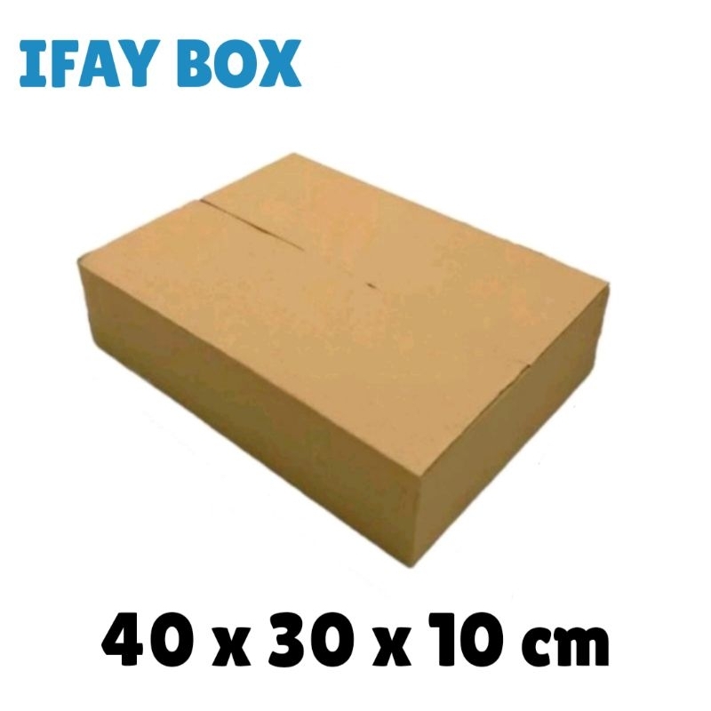Jual Kardus karton box ukuran 40x30x10 cm single wall polos | Shopee ...