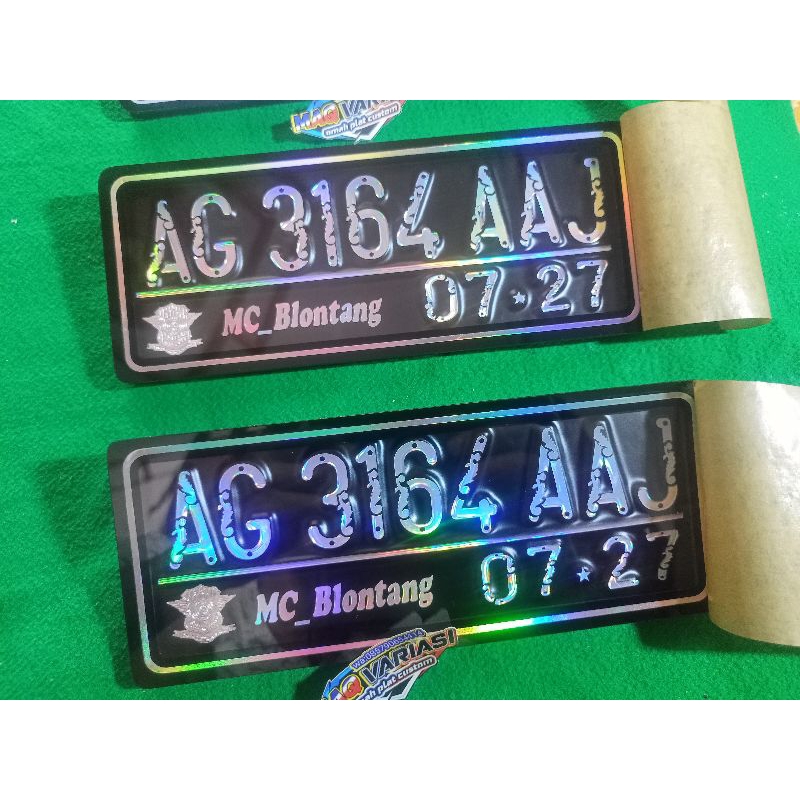 Jual PLAT NOMOR ACRILIC HOLOGRAM BATIK,PLAT MOTOR, PLAT CUSTOM, PLAT ...