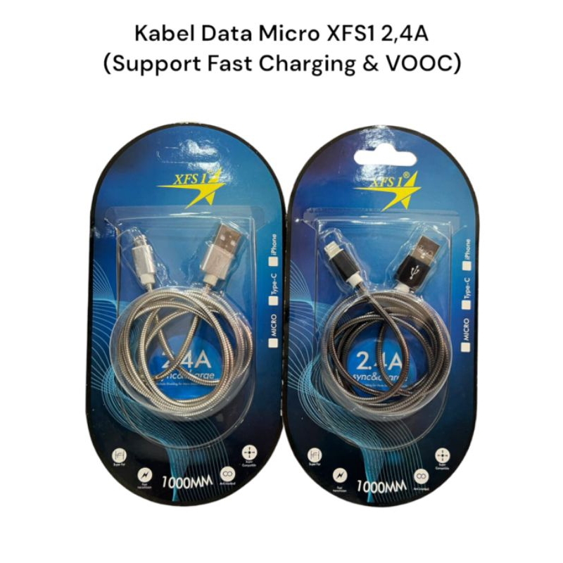 Jual KABEL DATA MICRO XFS1 2,4A (BAHAN ALUMINIUM SELANG SHOWER ...