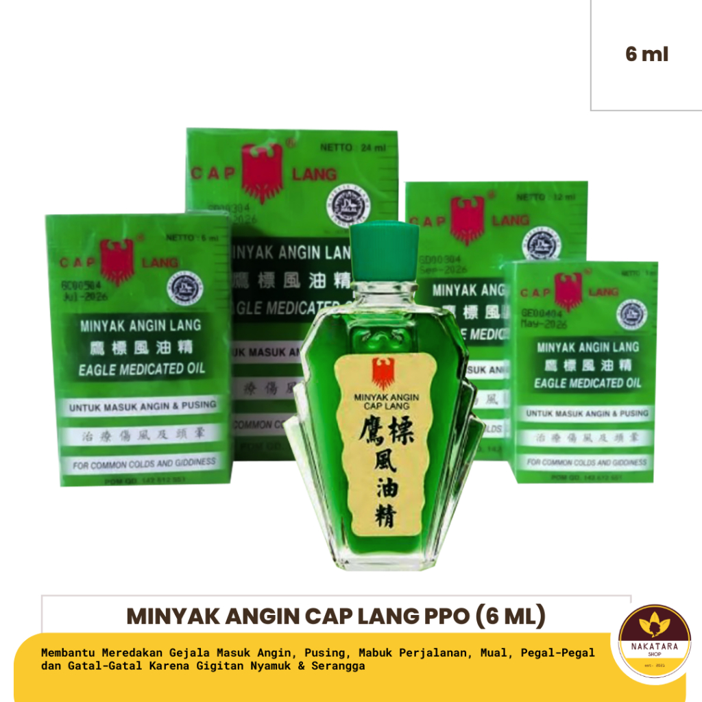 Jual PPO MINYAK ANGIN LANG UKURAN 6ML | Shopee Indonesia
