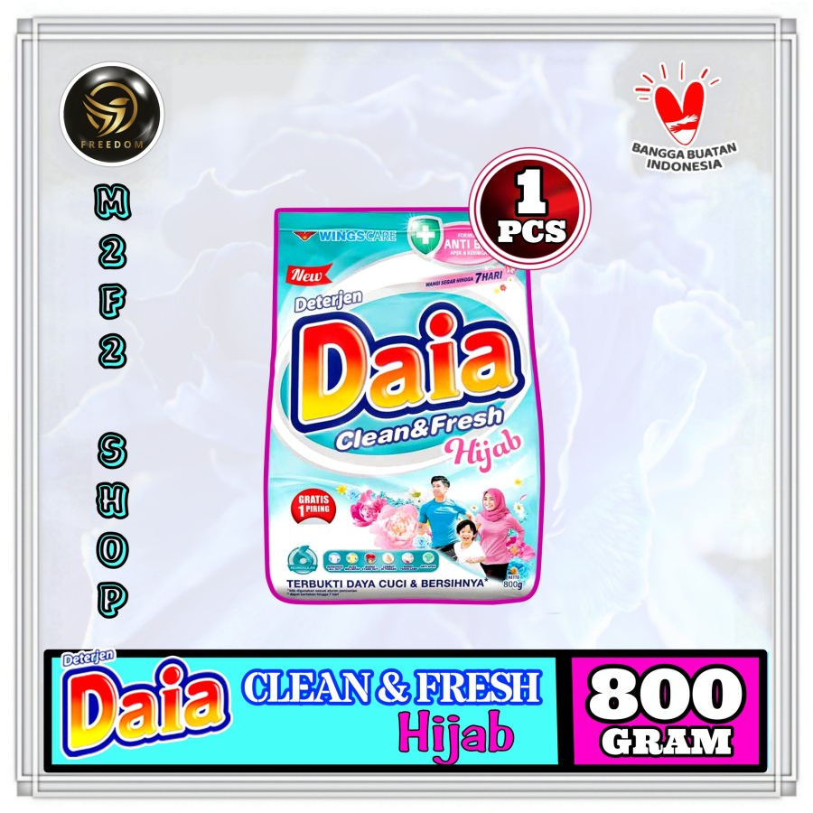 Jual Daia Hijab Detergent Bubuk Clean & Fresh Sabun Cuci Baju Pouch - 800 gr (Kemasan Satuan ...