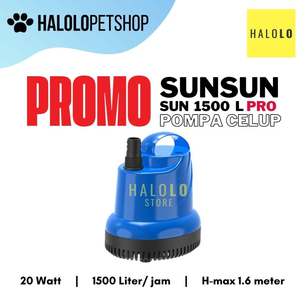 Jual PROMO Sunsun SUN 1500 PRO Pompa Celup Kolam 1500 Liter Hemat ...