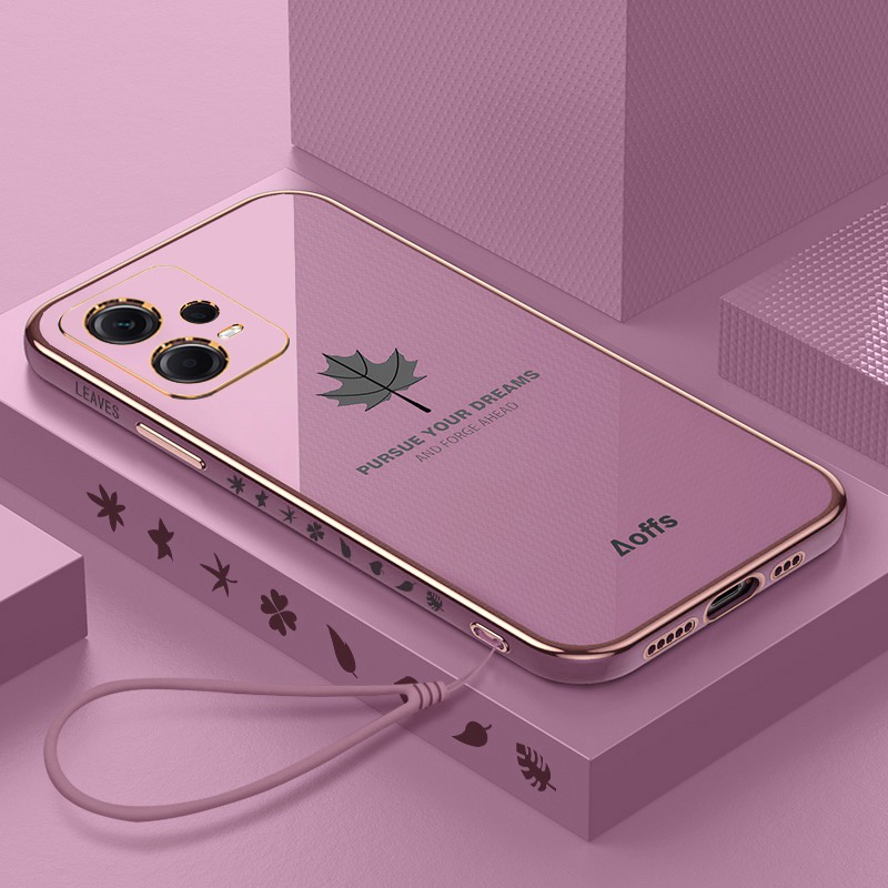 Jual Casing Redmi Note 12 Pro 5G Silikon Motif Maple Daun Plating List ...
