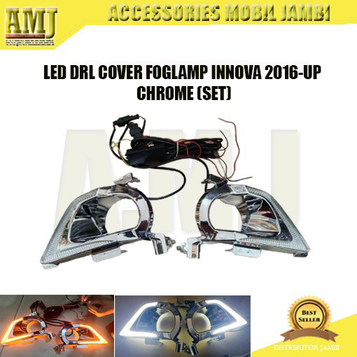 Jual LED DRL COVER FOGLAMP INNOVA 2016-UP CHROME (SET) | Shopee Indonesia