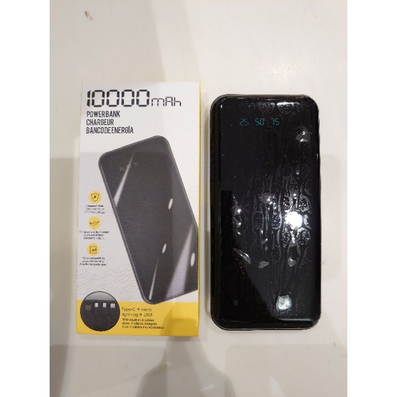 Jual miniso power bank 10000mAh with built-in 4 cables | Shopee Indonesia