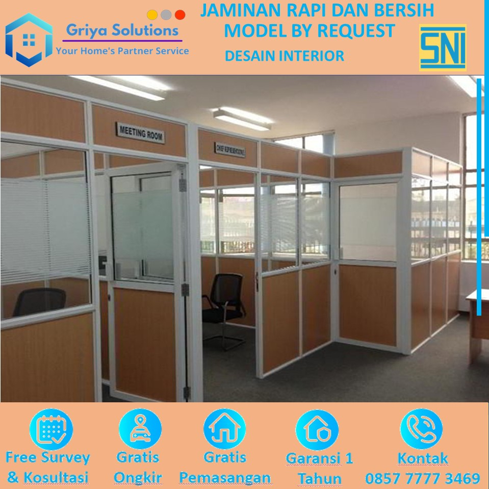 Jual Partisi Gypsum GRC Sekat Dinding 2 sisi Modern Minimalis volume 51 ...