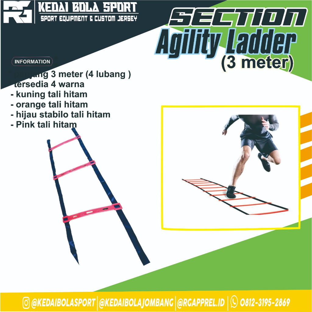 Jual ALAT LATIHAN AGILITY LADDER/TANGGA KETANGKASAN | Shopee Indonesia