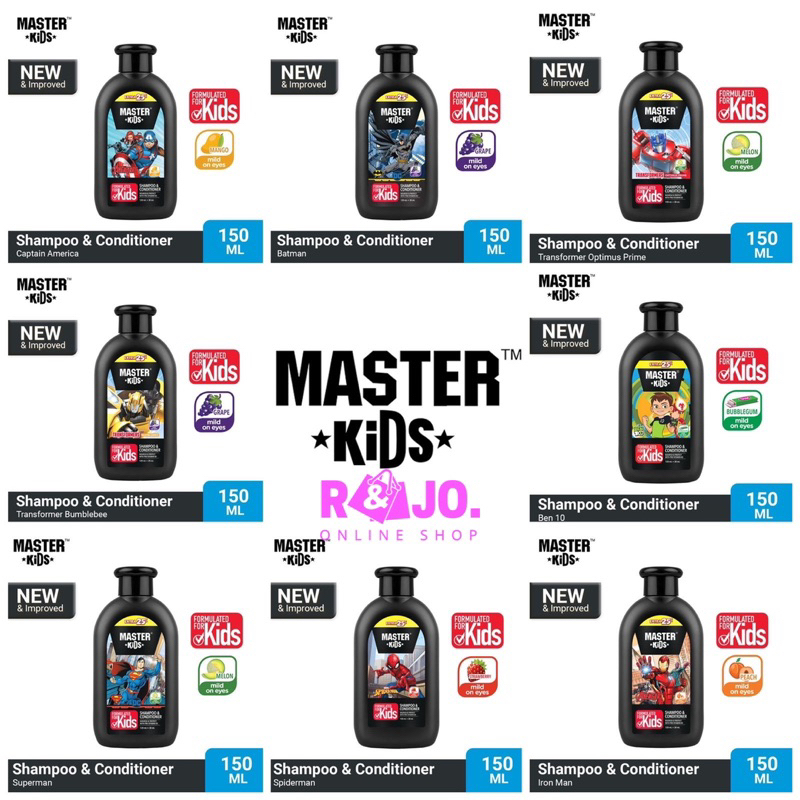 Jual MASTER KIDS Shampoo Conditioner Shampoo Anak SuperHero 150 ml ...