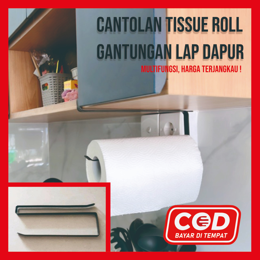 Jual Cantolan Tissue Roll Dapur Gantungan Lap Dapur | Besi Plat Holder ...