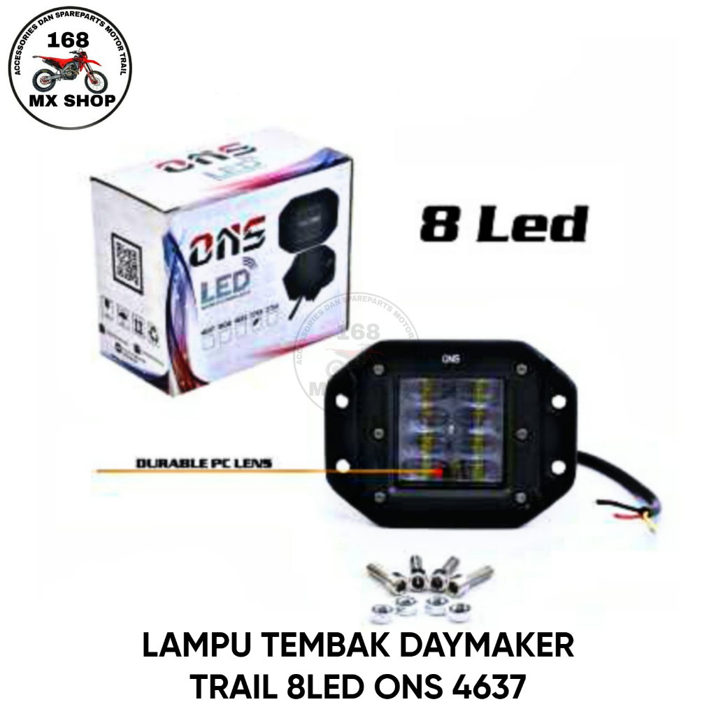 Jual Lampu Tembak Depan Daymaker Lamp Trail 8 LED ONS 4652 WR 155 KTM ...