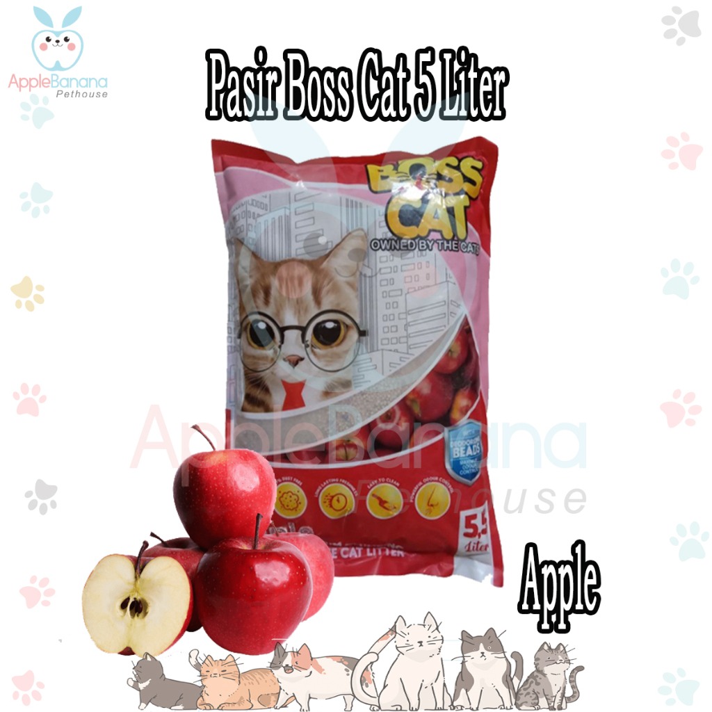 Jual Pasir Kucing 5,5 Liter BOSSCAT -Pasir Gumpal Wangi Boss Cat 5,5 L ...