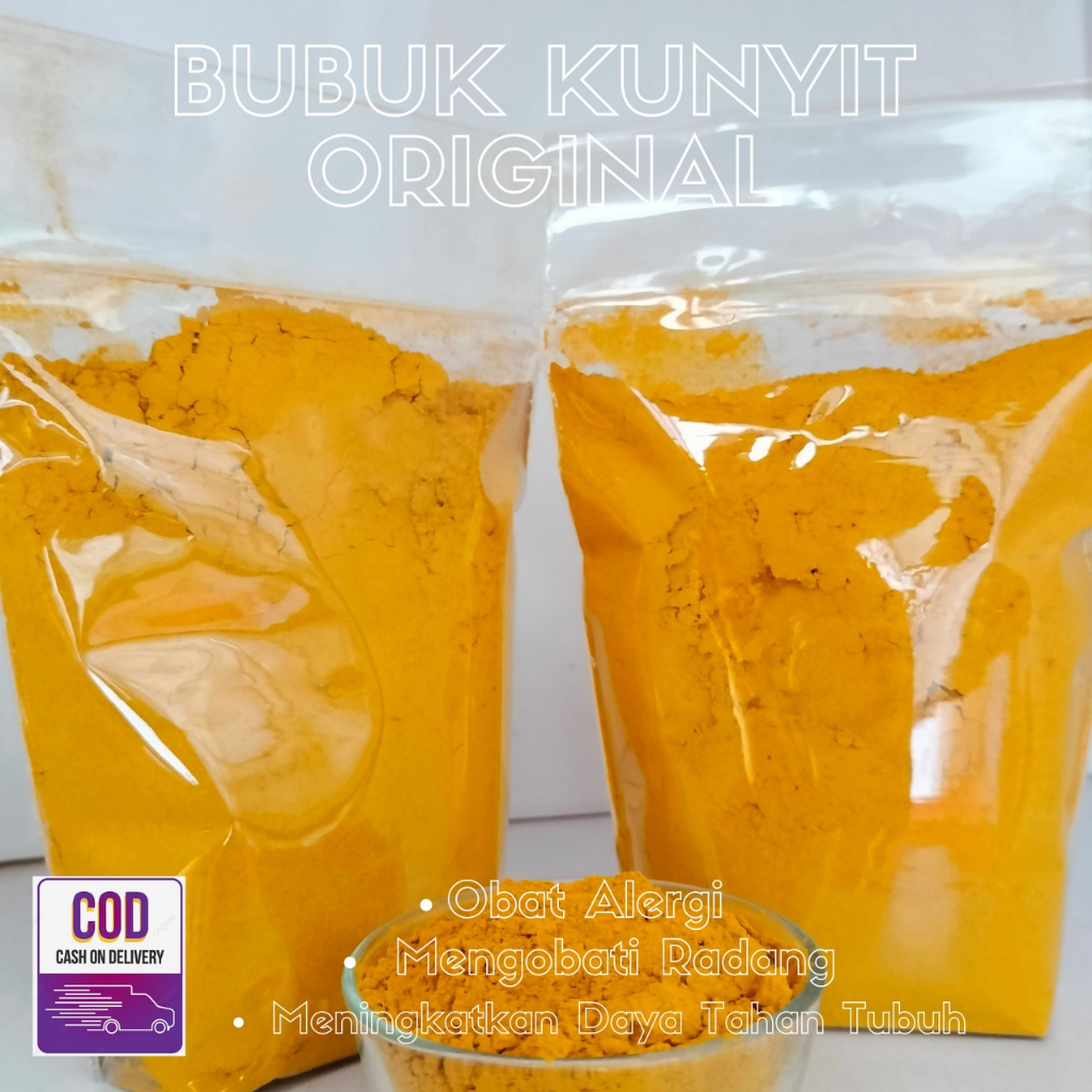 Jual KUNYIT BUBUK ASLI MURNI 100% ORIGINAL GRADE A | Shopee Indonesia
