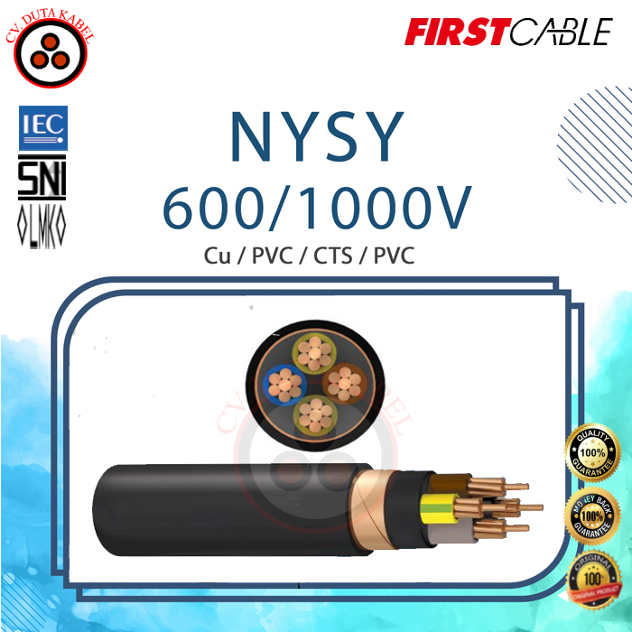 Jual Kabel NYSY 4x4 mm2 FIRST CABLE (Cu/PVC/CTS/PVC) 0.6/1kV | Shopee ...