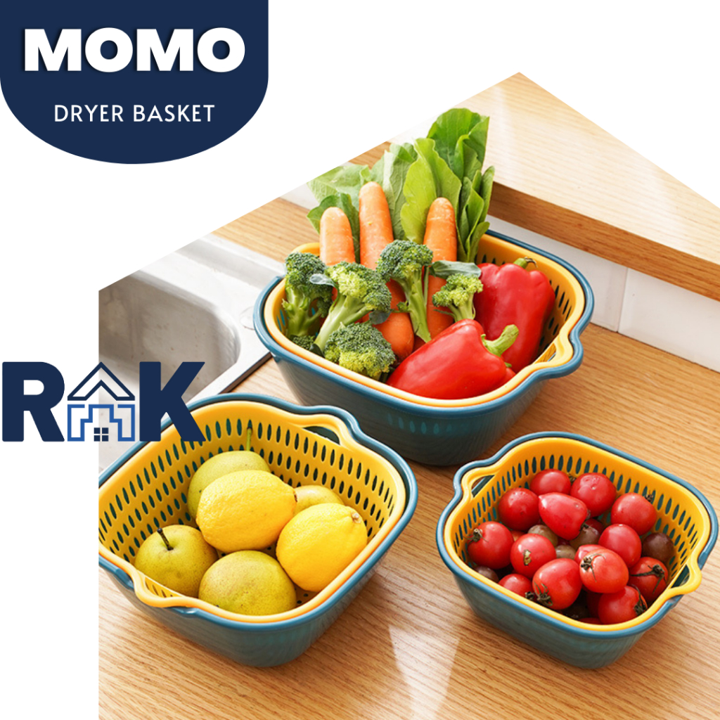 Jual RAK - MOMO Baskom Peniris Sayur Buah 6 in 1 Baskom Cuci Sayur Buah ...