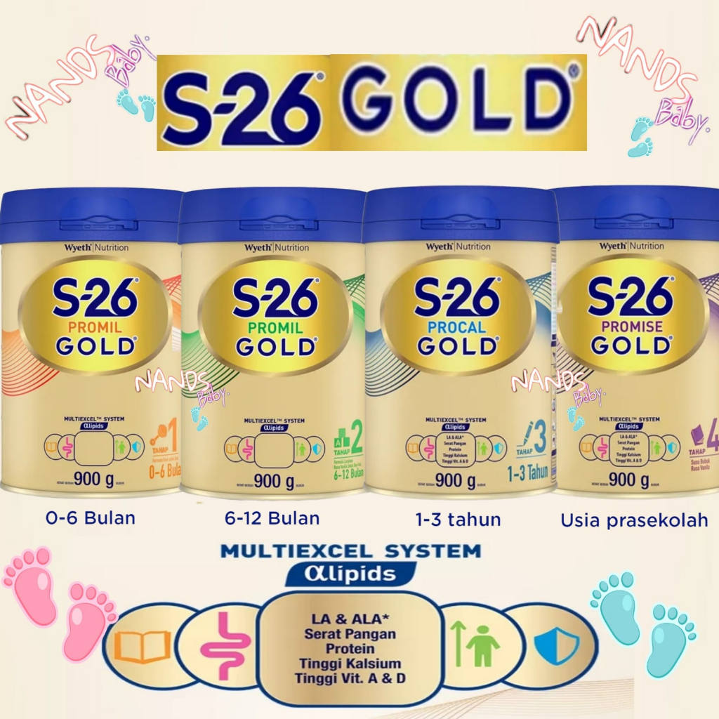 Jual S26 | S-26 Gold Tahap 1, 2, 3, 4 | S-26 Promil Tahap 1 & 2 PROCAL PROMISE GOLD 900GR ...