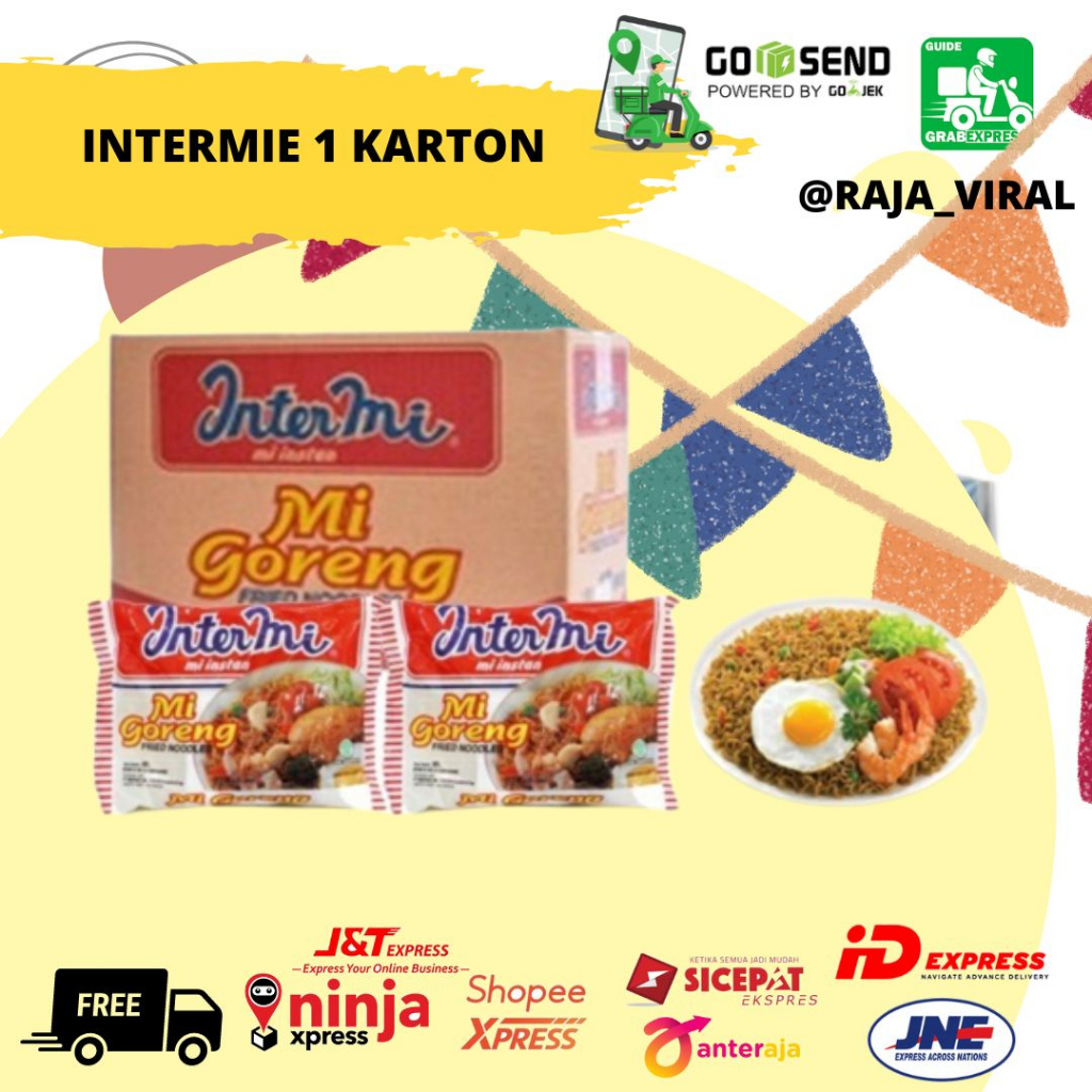 Jual Mie Goreng Intermie/ INTERMIE GORENG PEDAS 1 dus isi 40 pcs ...
